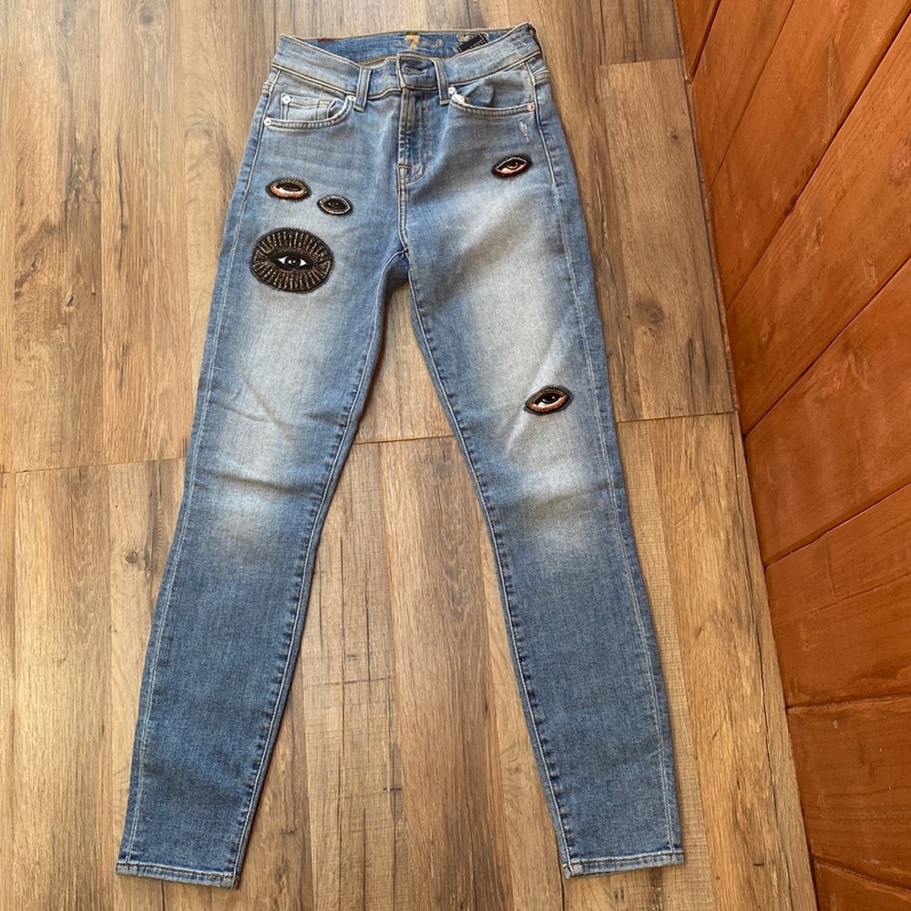Evil Eye Skinny Jeans - Gem